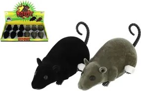 TEDDIES Myška na klíček / Myška / fliška / 12 cm / 2 barvy / 12 ks