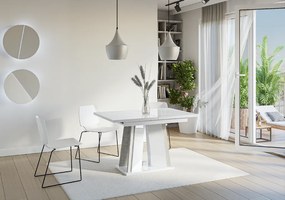 Prospero Rozkládací jídelní stůl DOHA Barva: bílý lesk/kámen