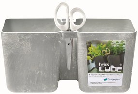 Prosperplast Květináč TWINS CUBE beton 24,4cm