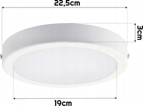 PHILIPS LED kulaté přisazené svítidlo 19W - 2000lm - 4000K - bílé