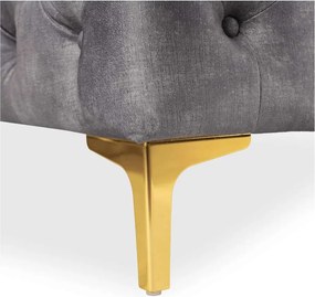Křeslo Casur Velvet, šedá
