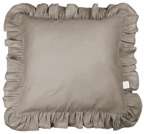 Polštář s volánky taupe 45cm