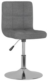 vidaXL 3087448 Marketos Swivel Dining Chairs 4 pcs Light Grey Fabric (334209×2)