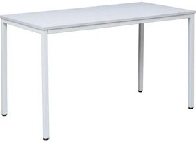 Jídelní stůl Manutan Expert Dino se světle šedým podnožím RAL 7035, 120 x 60 x 74,5 cm, světle šedý