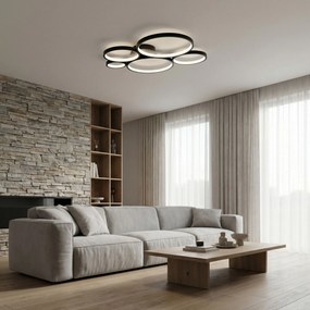 Toolight Toolight, LED stropní svítidlo 63x61cm, 45W, 4000K, 2500lm, APP1911-C, černá matná, OSW-66059