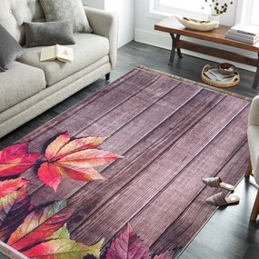Originální pestrobarevný koberec s motivem listí Šířka: 160 cm | Délka: 220 cm