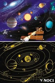 Ravensburger Svítící puzzle Sluneční soustava / 500 dílků / od 12 let