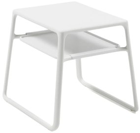 OnaDnes -20% Nardi Bílý plastový zahradní odkládací stolek Pop 44 x 39 cm