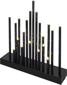 EMOS LED svícen černý 27,5cm s časovačem DCAW04