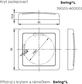 ABB Swing (L) záslepka jasně bílá 3902G-A00001 B1