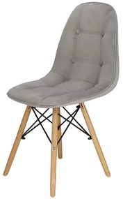 Designová židle SPRINGOS MILANO SOFT šedá