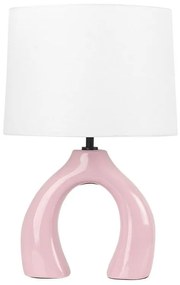 Keramická stolní lampa růžová ABBIE Beliani