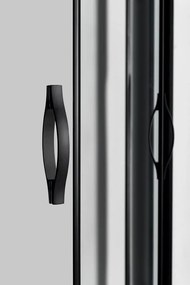 Gelco Gelco, SIGMA SIMPLY BLACK čtvrtkruhová sprchová zástěna 1000x1000mm, R550, čiré sklo, GS5510B