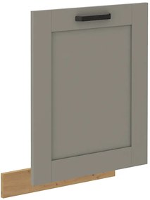 Kuchyňská dvířka LUNA ZM 713x596 soklová lišta: dub artisan, barva dvířek: světle šedá CLAY