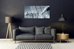 Obraz na skle Město Most Architektura 140x70 cm