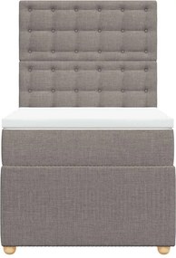 Box spring postel s matrací taupe 100 x 200 cm textil 3291985