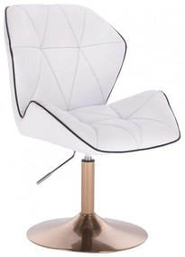 LuxuryForm DESIGN Židle MILANO MAX na zlatém talíři - bílá
