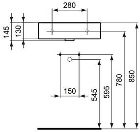 Ideal Standard Strada - Umyvadlo 50x42 cm, bez otvoru pro baterii K081501