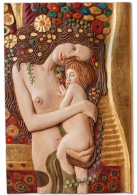 Tři věky ženy - dřevěná dekorace na zeď - Klimt