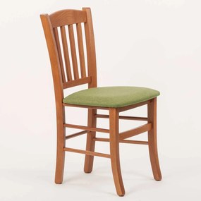 Stima Židle VENETA s čalouněným sedákem Odstín: Rustikál, Látky: LUX zelená 18