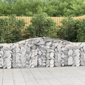 Klenuté gabionové koše 7 ks 400x30x100/120cm pozinkované železo 3146871