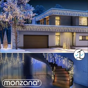 Vánoční světelný závěs 200LED – 10m + ovladač