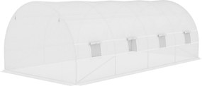Outsunny náhradní fólie náhradní kryt 600 x 300 x 200 cm s předními dveřmi, 12 oken skleníková fólie odolná proti roztržení, zahradní fólie pro sklen…