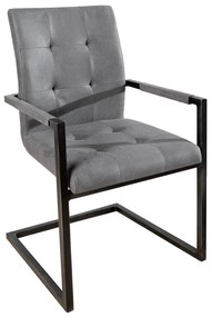 Jídelní židle vintage English šedá s opěradlem