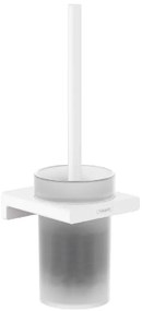Hansgrohe AddStoris - WC štětka nástěnná, matné sklo/bílá mat 41752700