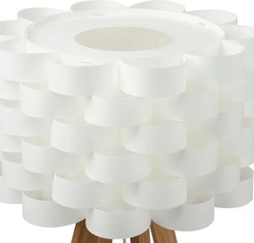 Bambusová stojací lampa - bílá, výška 150 cm