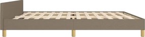 Rám postele bez matrace taupe 200 x 200 cm textil 3125247