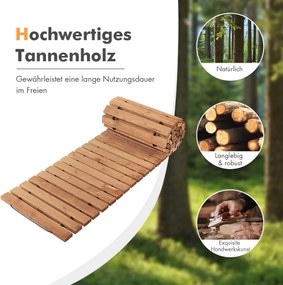 Costway Zahradní dřevěná cesta Rolovací přímá venkovní stezka odolná proti