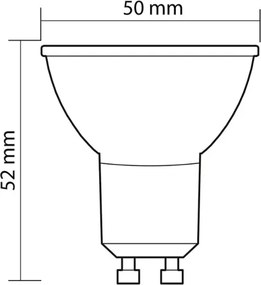 LED žárovka GU10 McLED 4,9W (60W) neutrální bílá (4000K), reflektor 38° ML-312.168.87.0