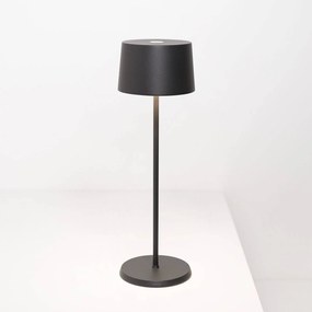 Zafferano Olivia 3K dobíjecí stolní lampa IP65 šedá