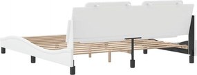 Rám postele bez matrace Zadar bílý 180x200 cm umělá kůže 3208199