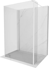 Mexen Kioto sprchová stěna Walk-in 140 x 80 x 30 cm, transparentní, bílá - 800-140-080-221-20-00-030