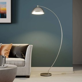 Lindby Zara LED oblouková lampa s nožním stmívačem