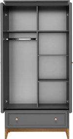 TERRA s | šatní skříň TA-10 | 92 cm | šedá