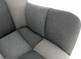 Designové otočné křeslo, patchwork/černá, KOMODO