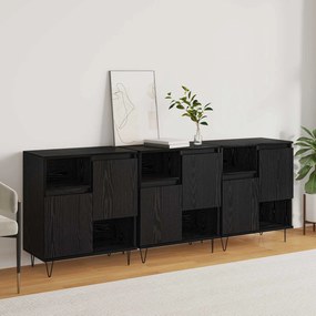 Servírovací skříň 3 ks Černý dub 60 x 35 x 70 cm 3394565