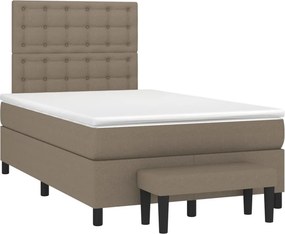 Box spring postel s matrací taupe 120x200 cm textil 3136905