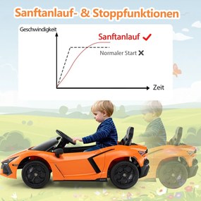 Costway Elektrické auto pro děti Lamborghini Revuelto 12 V elektrické dětské