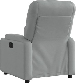Elektrické polohovací křeslo světle šedé textil 3204686