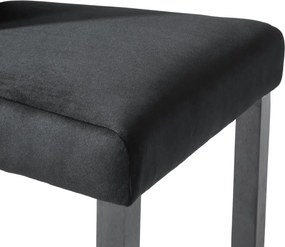 vidaXL Jídelní židle 4 ks samet [246487] Barva: Černá