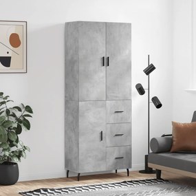 vidaXL Skříň highboard 69,5 x 34 x 180 cm kompozitní dřevo [3195915] Barva: Betonová šedá