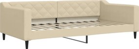 Válenda s matrací krémová 100 x 200 cm textil 3197417