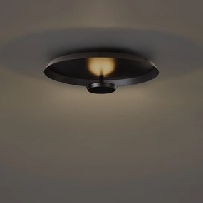 Moderní stropní svítidlo matně černé vč. LED s 3-stupňovým stmíváním - Sombra