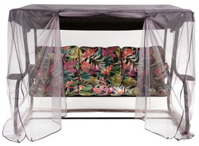 Zahradní houpačka s moskytiérou a s bočními stolky Celebes Plus Black Edition G052-23IB PATIO