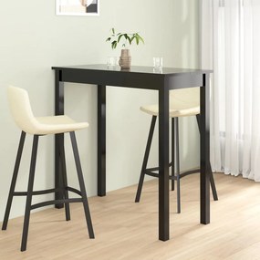 Barový stůl MDF černý 115 x 55 x 107 cm 240378