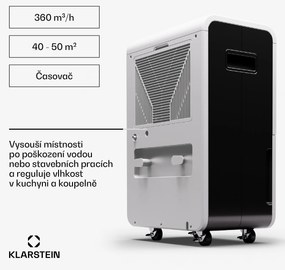 Klarstein DryFy Grand Smart 55, odvlhčovač, WiFi, kompresní, 55 l/24 h, 40-50 m²
